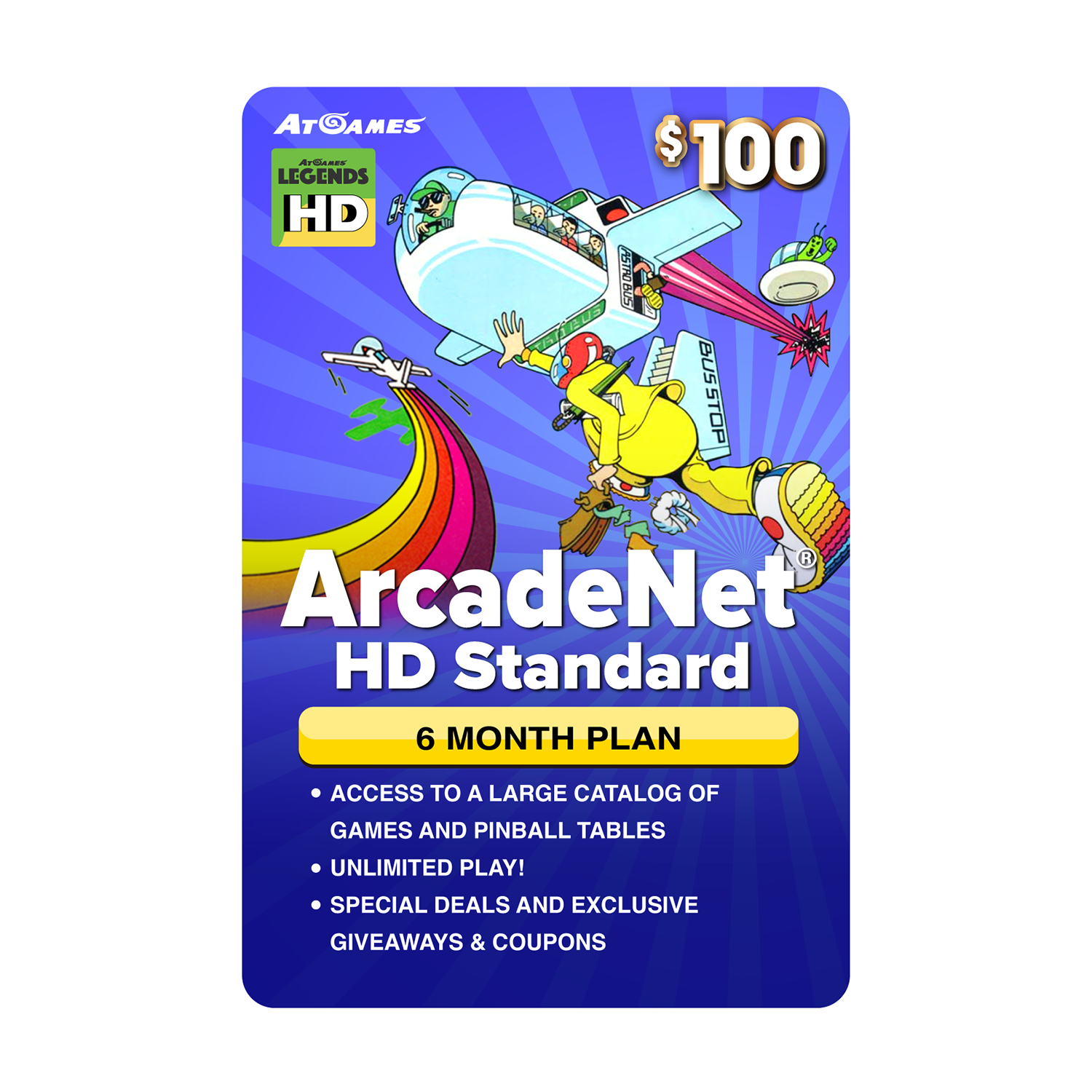 ArcadeNet® HD Standard Plan Prepaid (Legends HD ONLY)