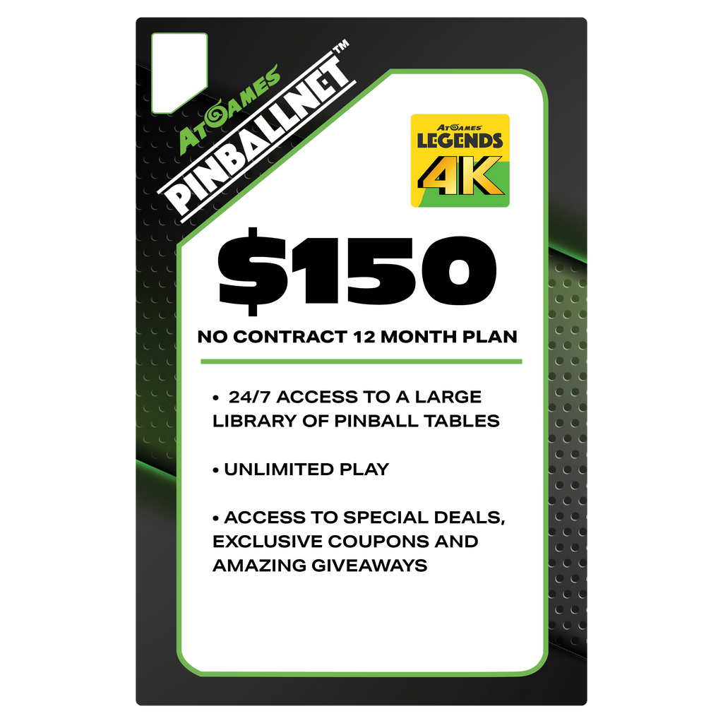 AtGames Legends 4K™ PinballNet™ - One Year